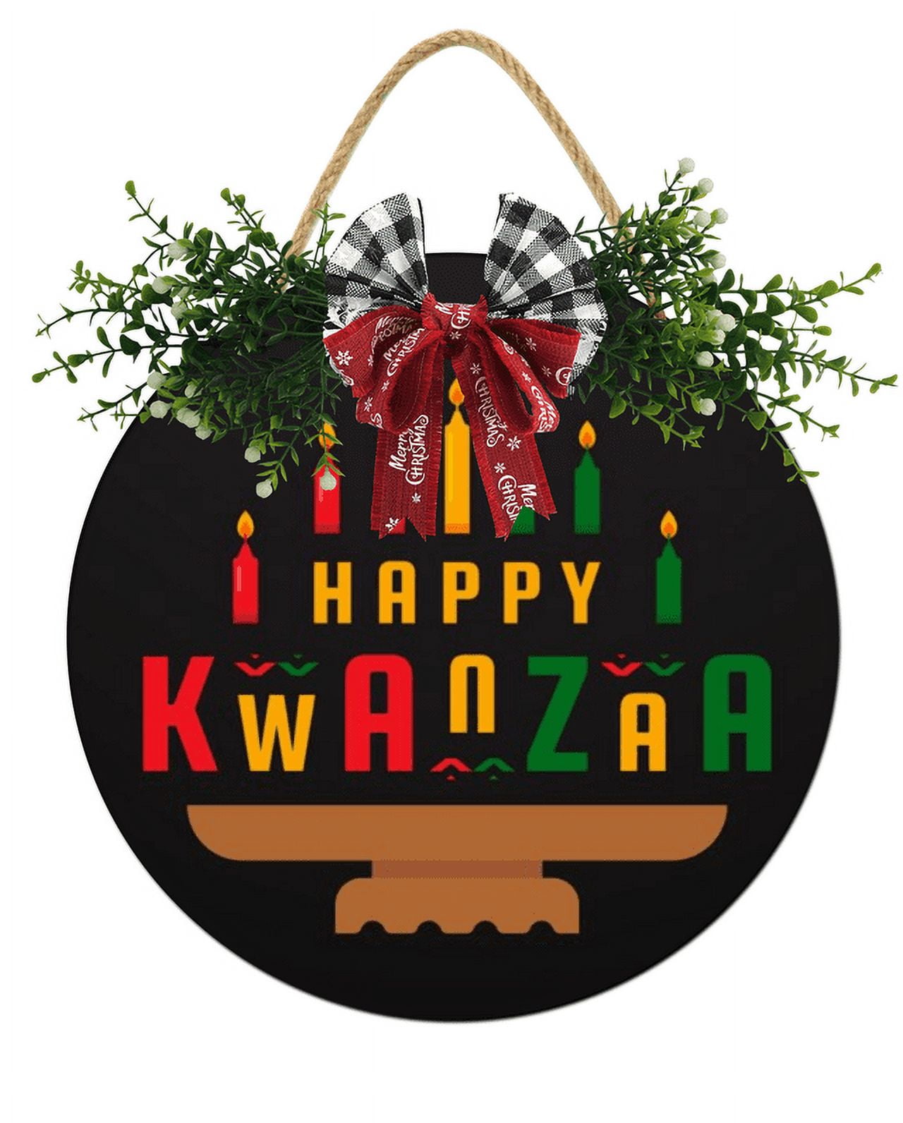 Kurmntregon Kwanzaa Decorations Happy Kwanzaa Wooden Decorations ...