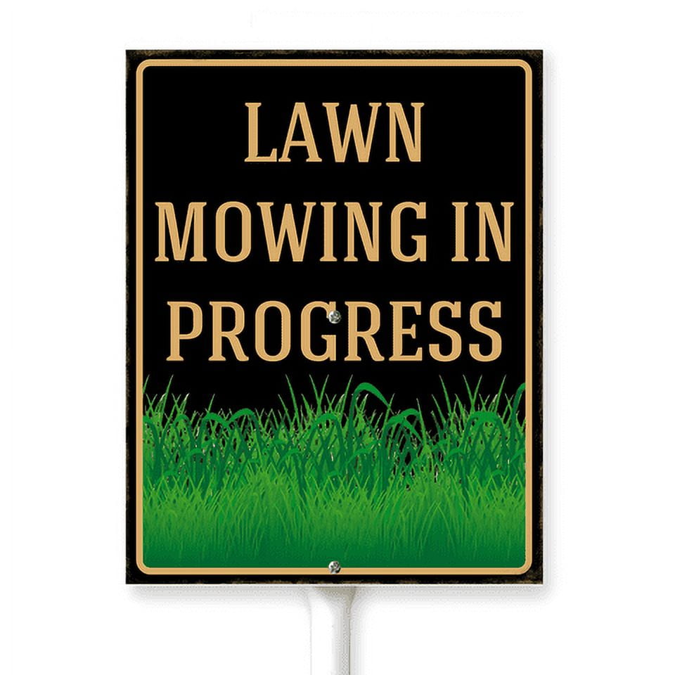 Kurmntregon Lawn Mowing In Prograss Yard Sign With Stake No Mow Zone ...