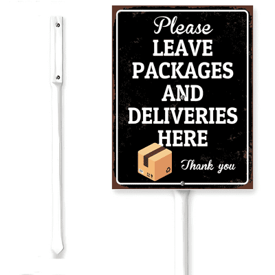 Kurmntregon Leave Packages And Deliveries Here Yard Sign With Stake ...