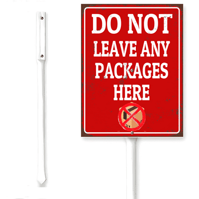 Kurmntregon Do Not Leave Any Packages Here Yard Sign With Stake ...