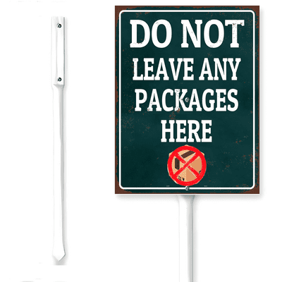 Kurmntregon Do Not Leave Any Packages Here Yard Sign With Stake ...