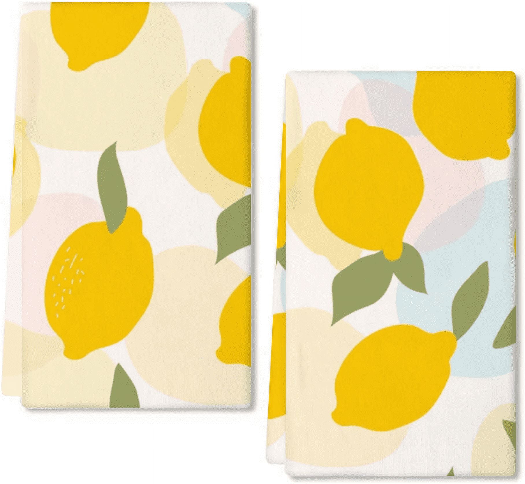 Kurmntregon Lemon Dish Drying Towels For Kitchen Fruit Kitchen Towels ...