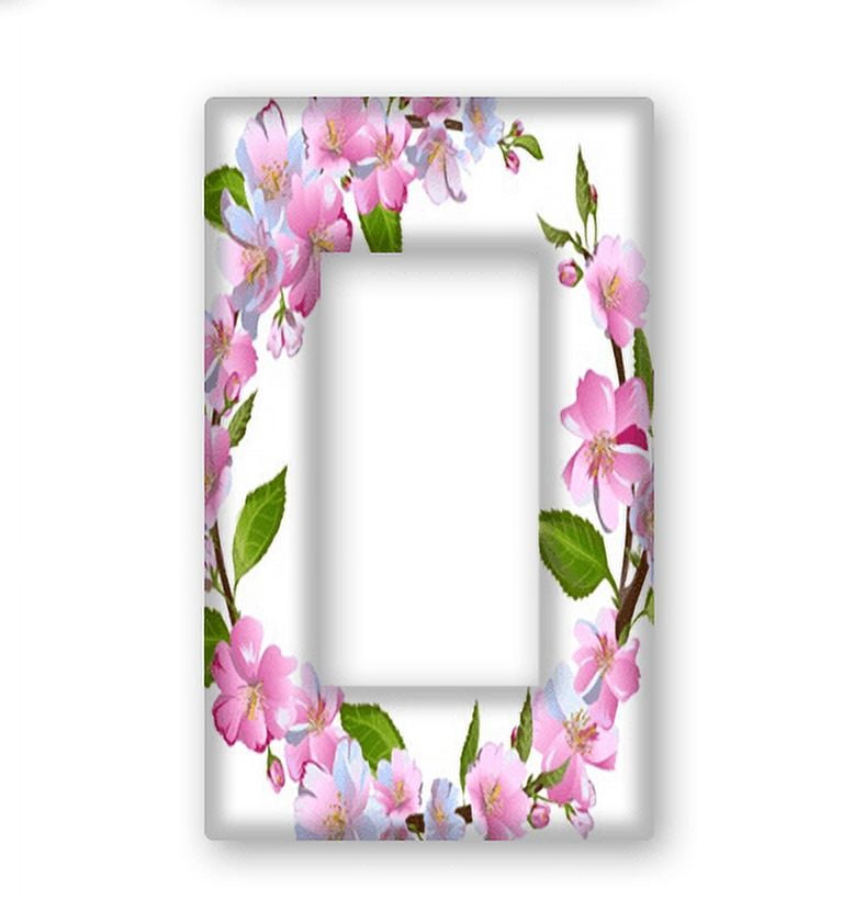 Kurmntregon Light Covers For Light Switch Spring Floral 1 Gang ...