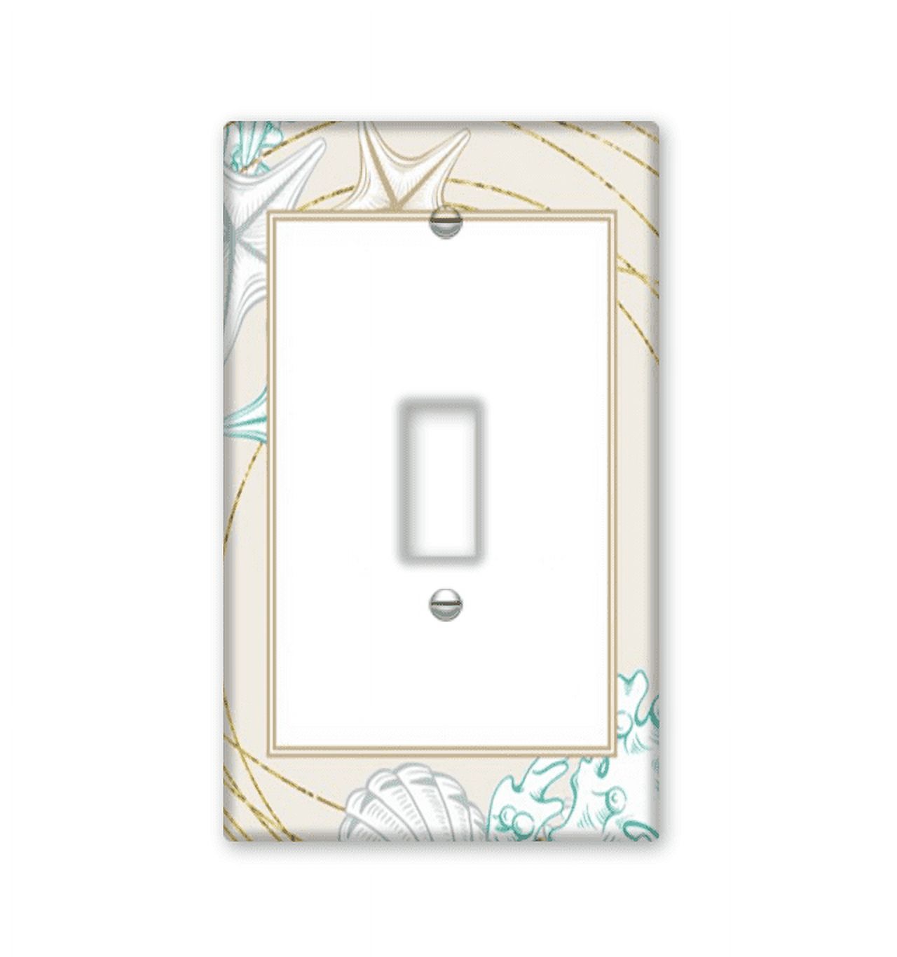 Kurmntregon Light Switch Covers Seashells 05 1 Gang Decorative Light ...