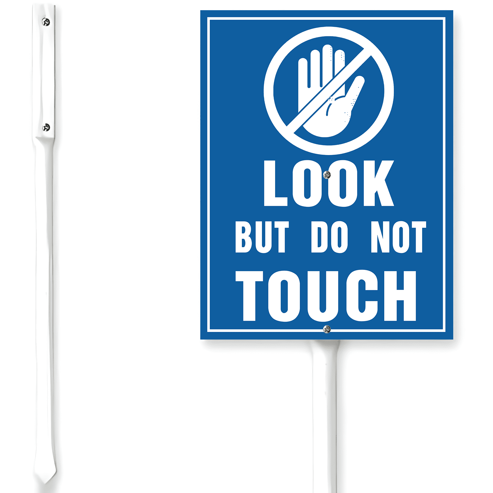 Kurmntregon Look But Do Not Touch Sign With Stake Danger Warning ...