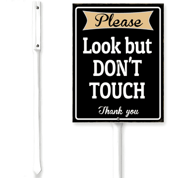 Kurmntregon Look But Don't Touch Sign With Stake Keep Off Flowers Yard ...