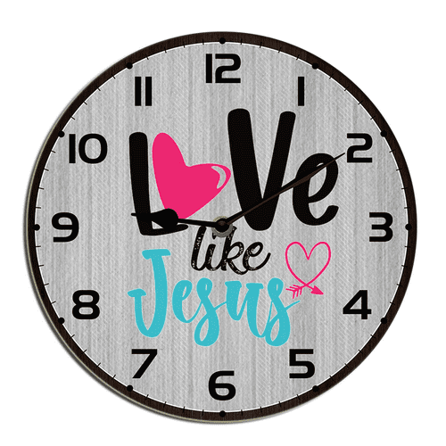 Kurmntregon Love Like Jesus Wall Clock Valentine Easter Jesus Clock ...
