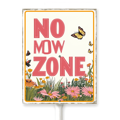 Kurmntregon Do Not Mow Garden Sign With Stake No Mow Zone Yard Decor ...