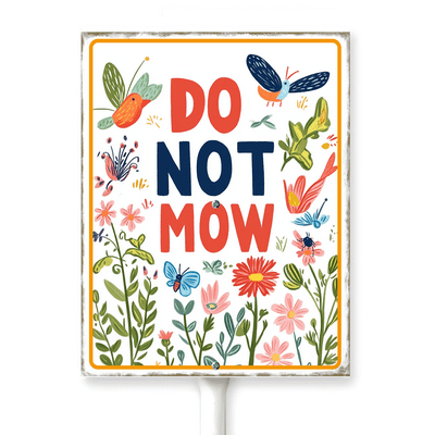 Kurmntregon Do Not Mow Garden Sign With Stake No Mow Zone Yard Decor ...