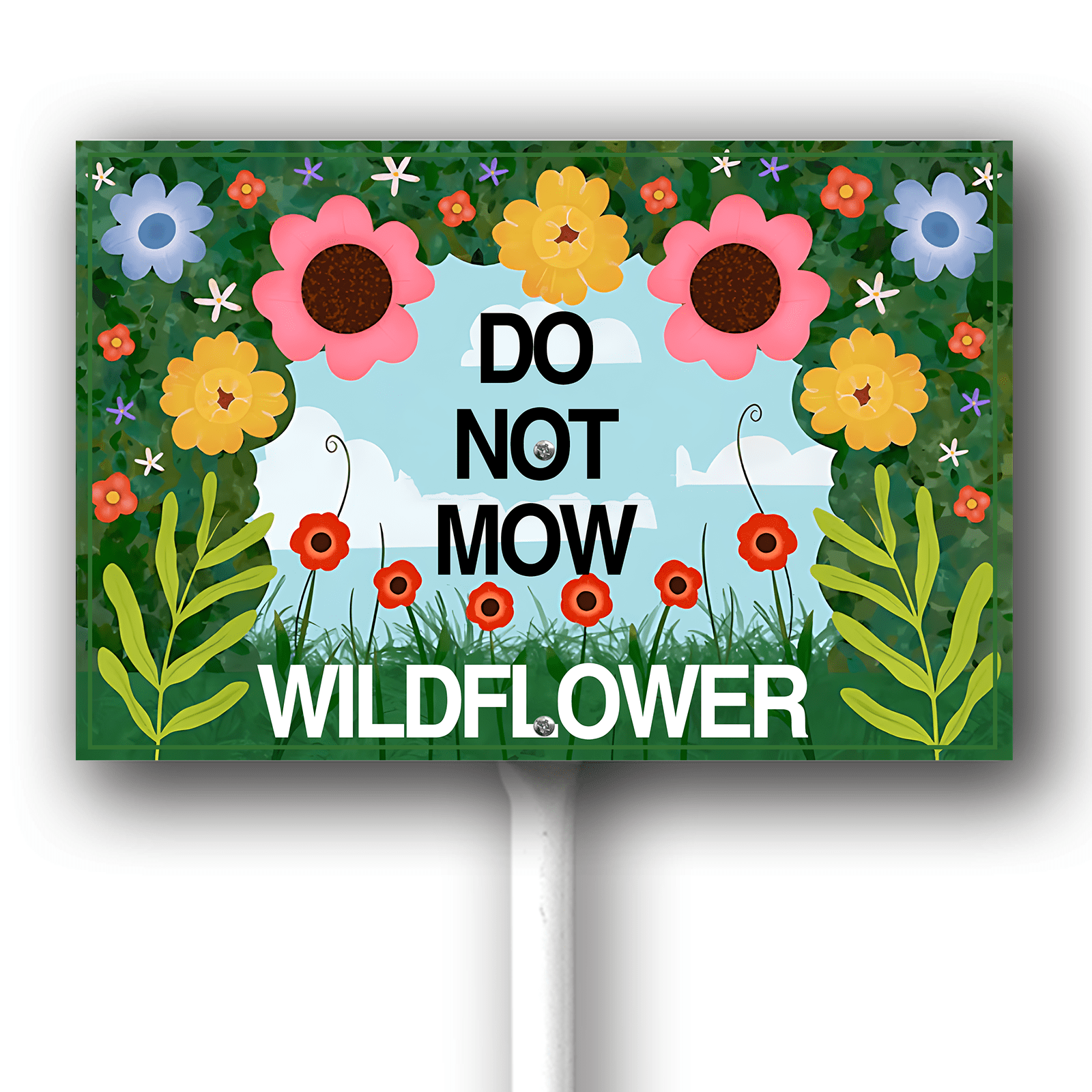 Kurmntregon Do Not Mow Sign With Stake Wildflowers Sign Yard Sign ...