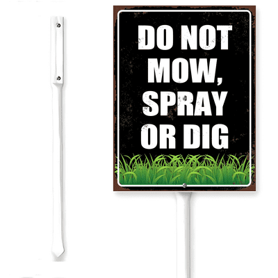Kurmntregon Do Not Mow.Spray Or Dig Yard Sign With Stake Keep Off Grass ...