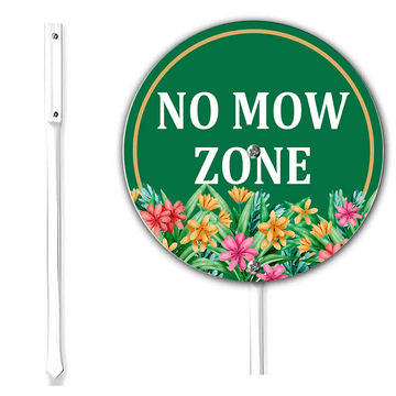 Kurmntregon No Mow Zone Yard Sign With Stake Do Not Mow Garden Caution ...