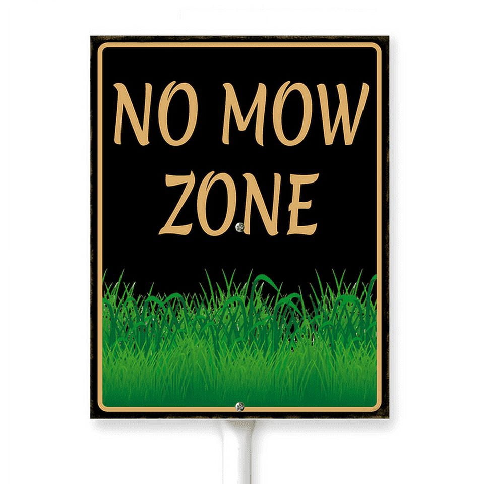 Kurmntregon No Mow Zone Yard Sign With Stake No Mow Month Farm Street ...