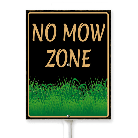 Kurmntregon No Mow Zone Yard Sign With Stake No Mow Month Farm Street ...