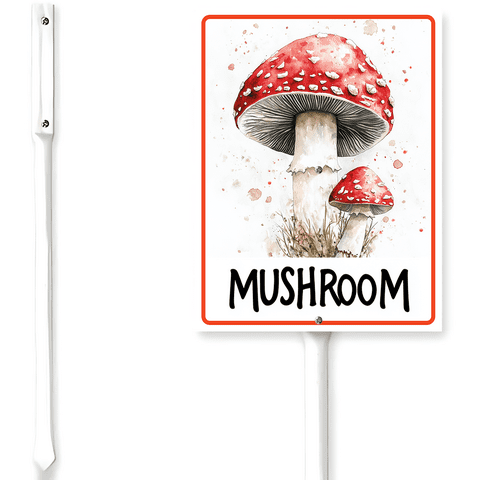 Kurmntregon Mushroom Garden Sign With Stake Vegetables Fruits Plants ...