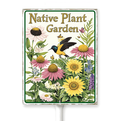 Kurmntregon Native Plant Garden Sign With Stake Pollinator Friendly ...