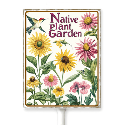 Kurmntregon Native Plant Garden Sign With Stake Pollinator Wildlife ...