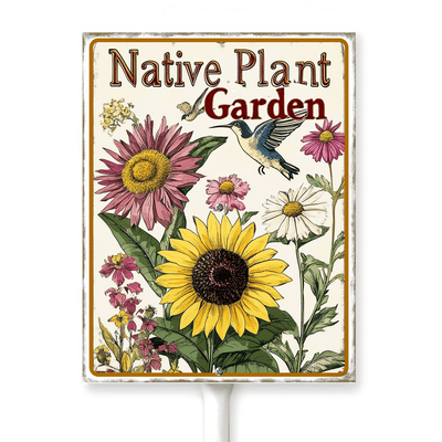 Kurmntregon Native Plant Garden Sign With Stake Pollinator Wildlife ...