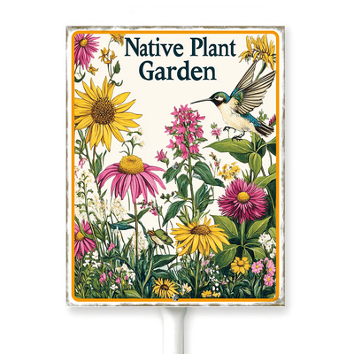 Kurmntregon Native Plant Garden Sign With Stake Pollinator Wildlife ...