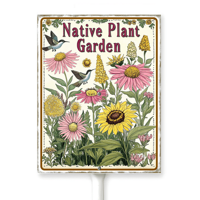 Kurmntregon Native Plant Garden Sign With Stake Pollinator Wildlife ...