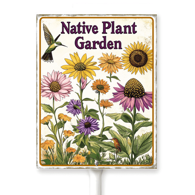 Kurmntregon Native Plant Garden Sign With Stake Pollinator Wildlife ...