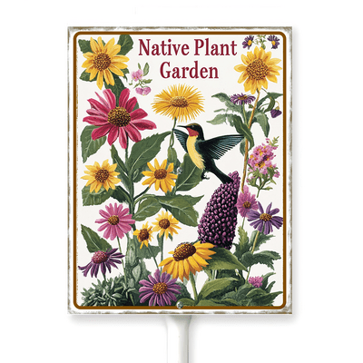 Kurmntregon Native Plant Garden Sign With Stake Pollinator Wildlife ...