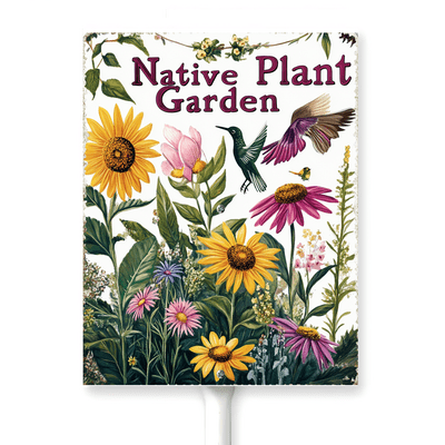 Kurmntregon Native Plant Garden Sign With Stake Pollinator Wildlife ...