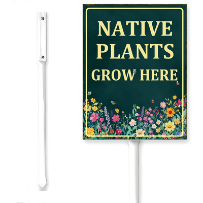 Kurmntregon Native Plants Grow Here Yard Sign With Stake No Poop And ...