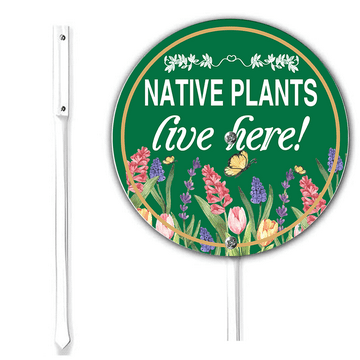 Kurmntregon Native Plants Live Here Yard Sign With Stake Pollinator ...