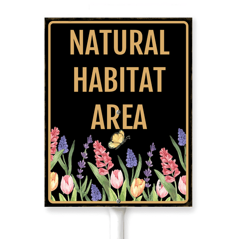 Kurmntregon Natural Habitat Area Yard Sign With Stake Pollinator ...