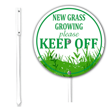 Kurmntregon New Grass Growing Keep Off Yard Sign With Stake No ...