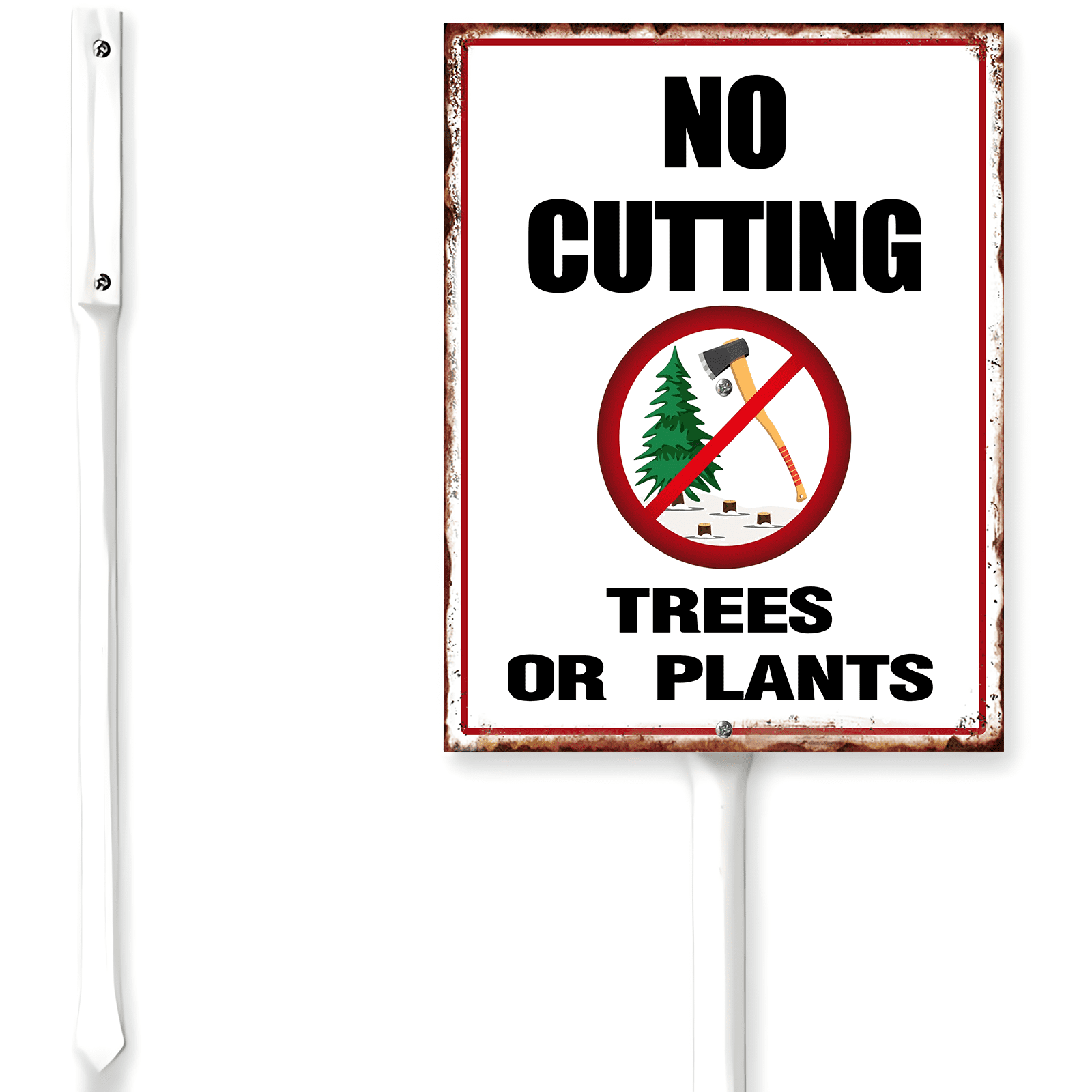 Kurmntregon No Cutting Trees Or Plants Sign With Stake No Cutting Yard ...