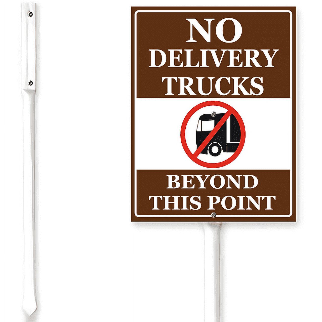 Kurmntregon No Delivery Trucks Beyond This Point Yard Sign With Stake ...