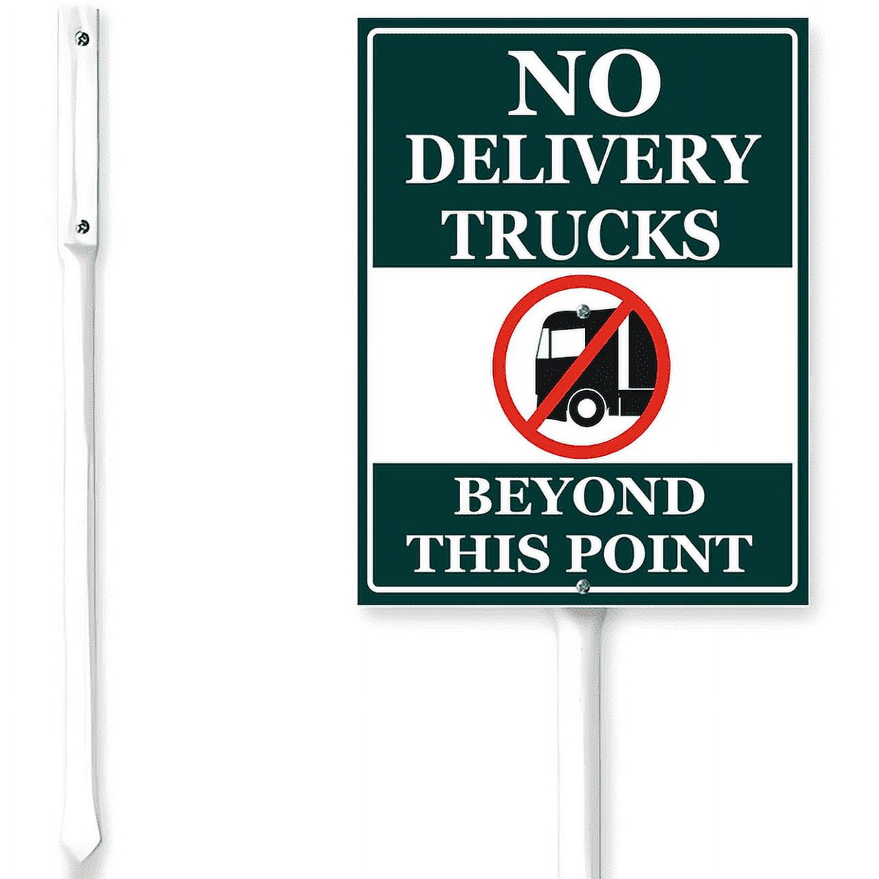 Kurmntregon No Delivery Trucks Beyond This Point Yard Sign With Stake ...