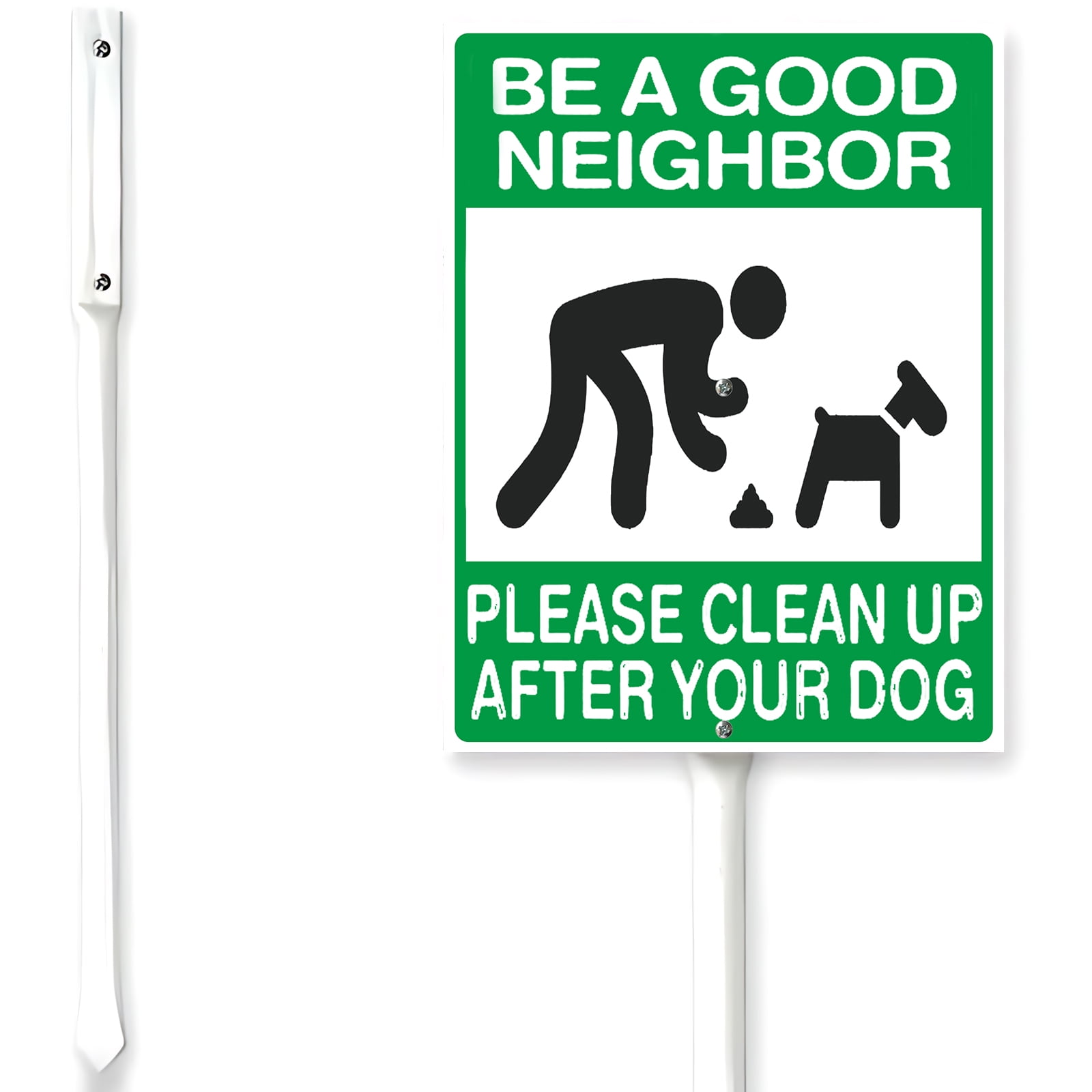 Kurmntregon No Dog Poop Sign For Yard Be a Good Neighbor Clean Up After ...