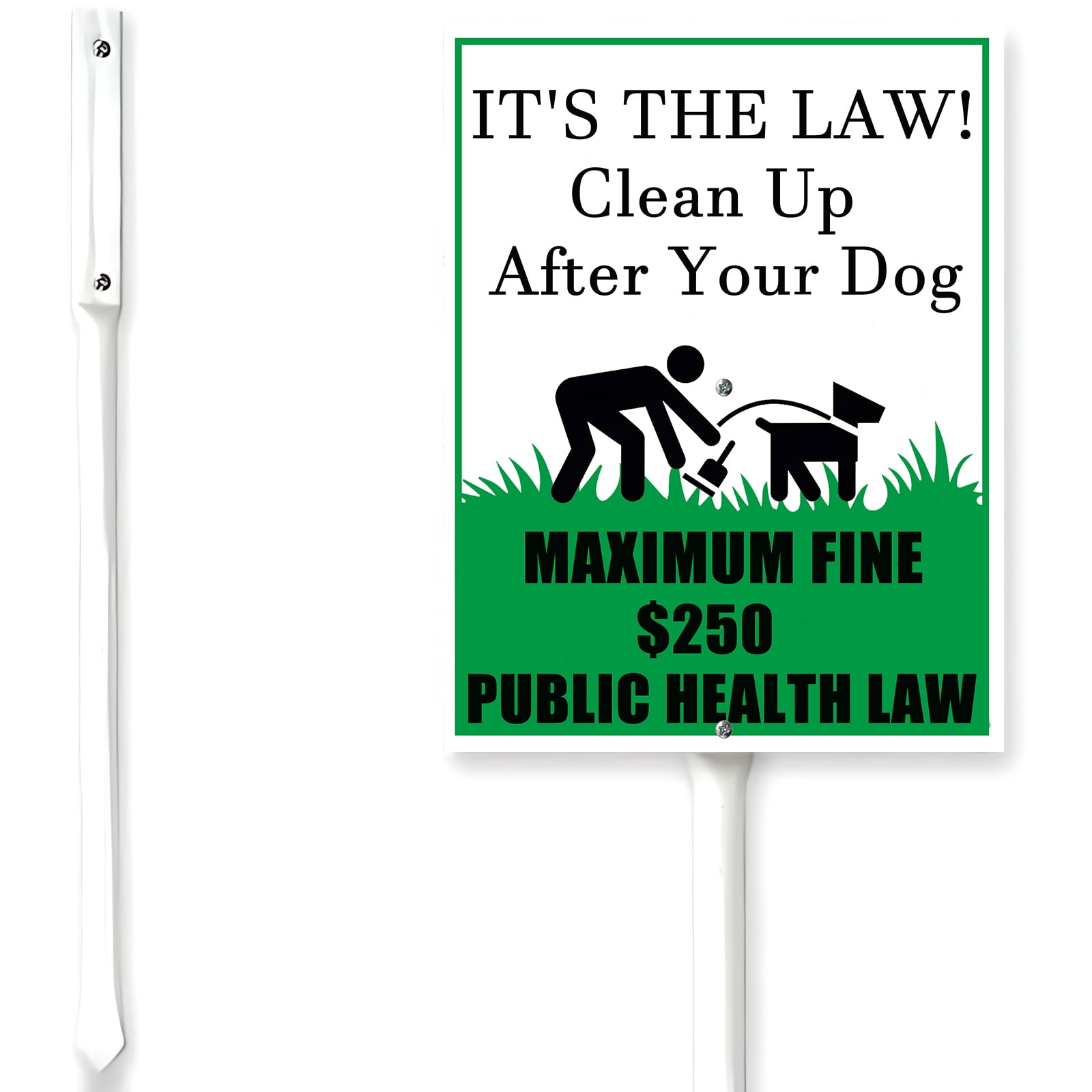 Kurmntregon No Dog Poop Sign For Yard It's The Law Clean Up After Your ...
