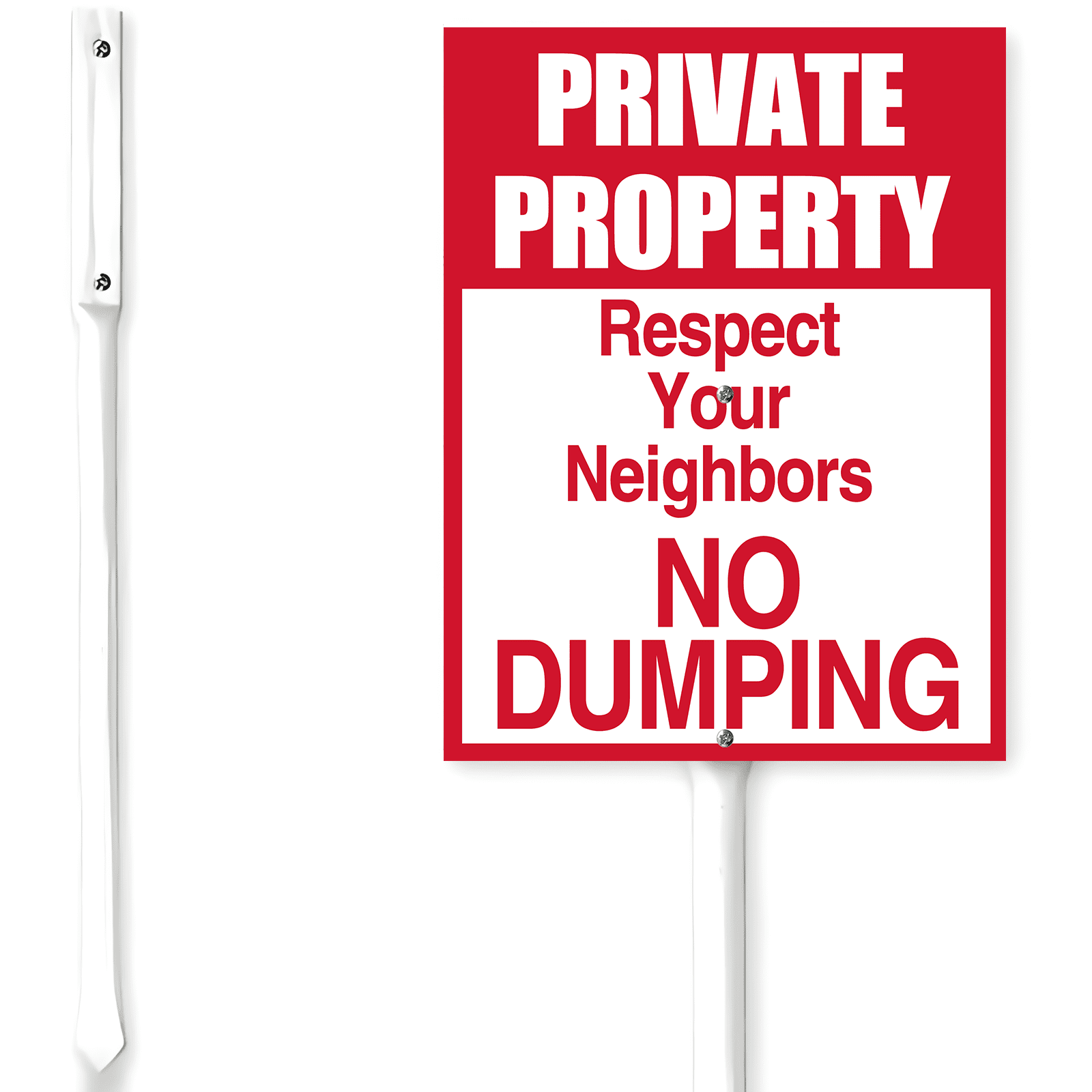 Kurmntregon No Dumping Sign With Stake Respect Your Neighbors Yard Sign ...
