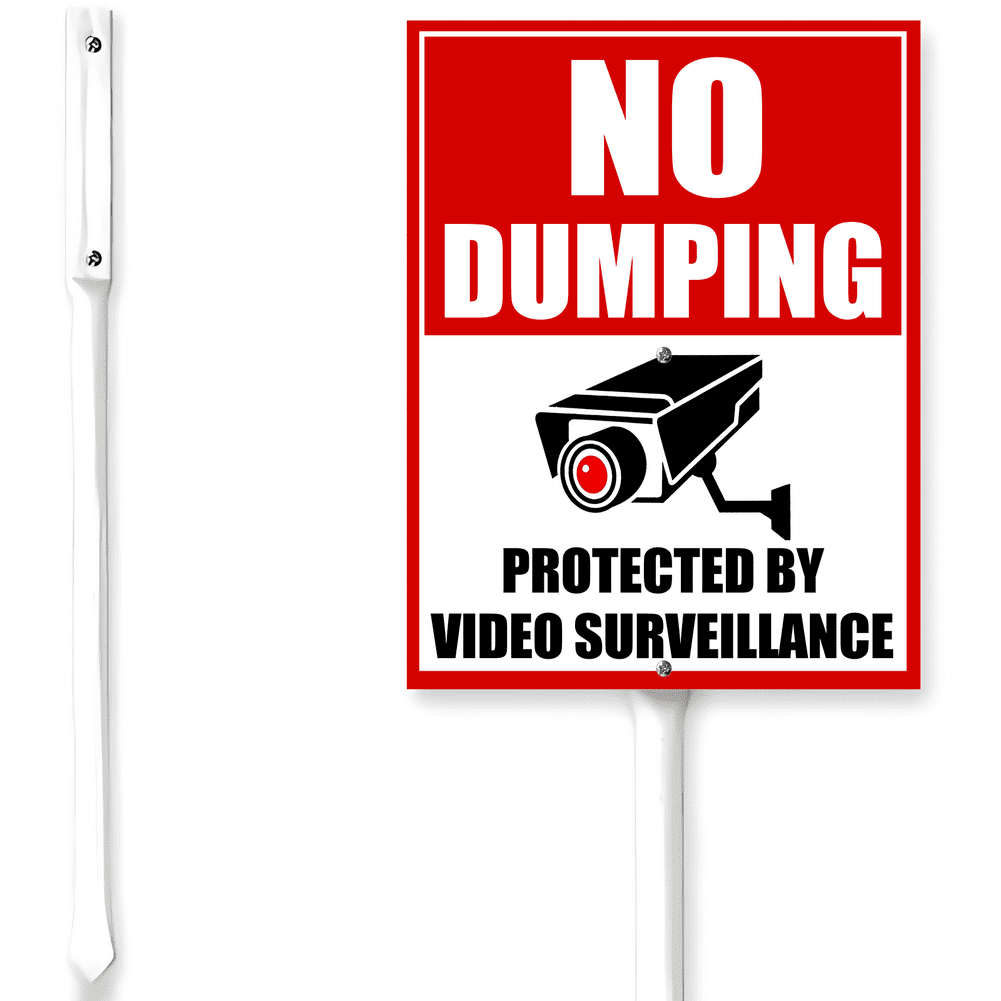 Kurmntregon No Dumping Sign With Stake No Dumping Yard Sign Protected ...
