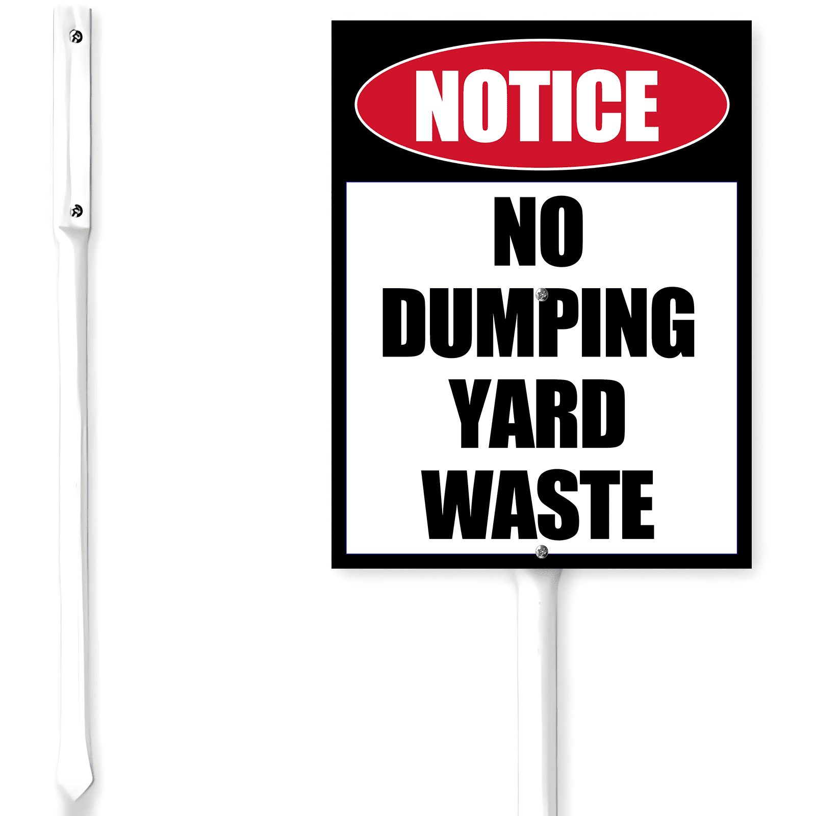 Kurmntregon No Dumping Sign With Stake Yard Waste Yard Sign For ...