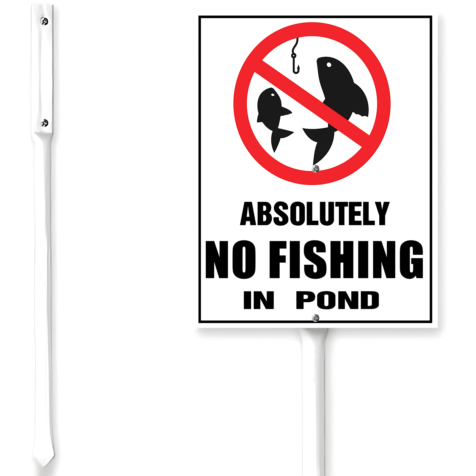 Kurmntregon No Fishing Sign For Pond Sign With Stake Private Property ...