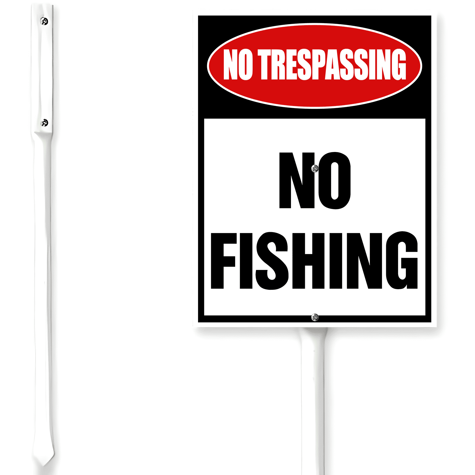 Kurmntregon No Fishing Signs With Stake No Trespassing Sign Yard Sign ...