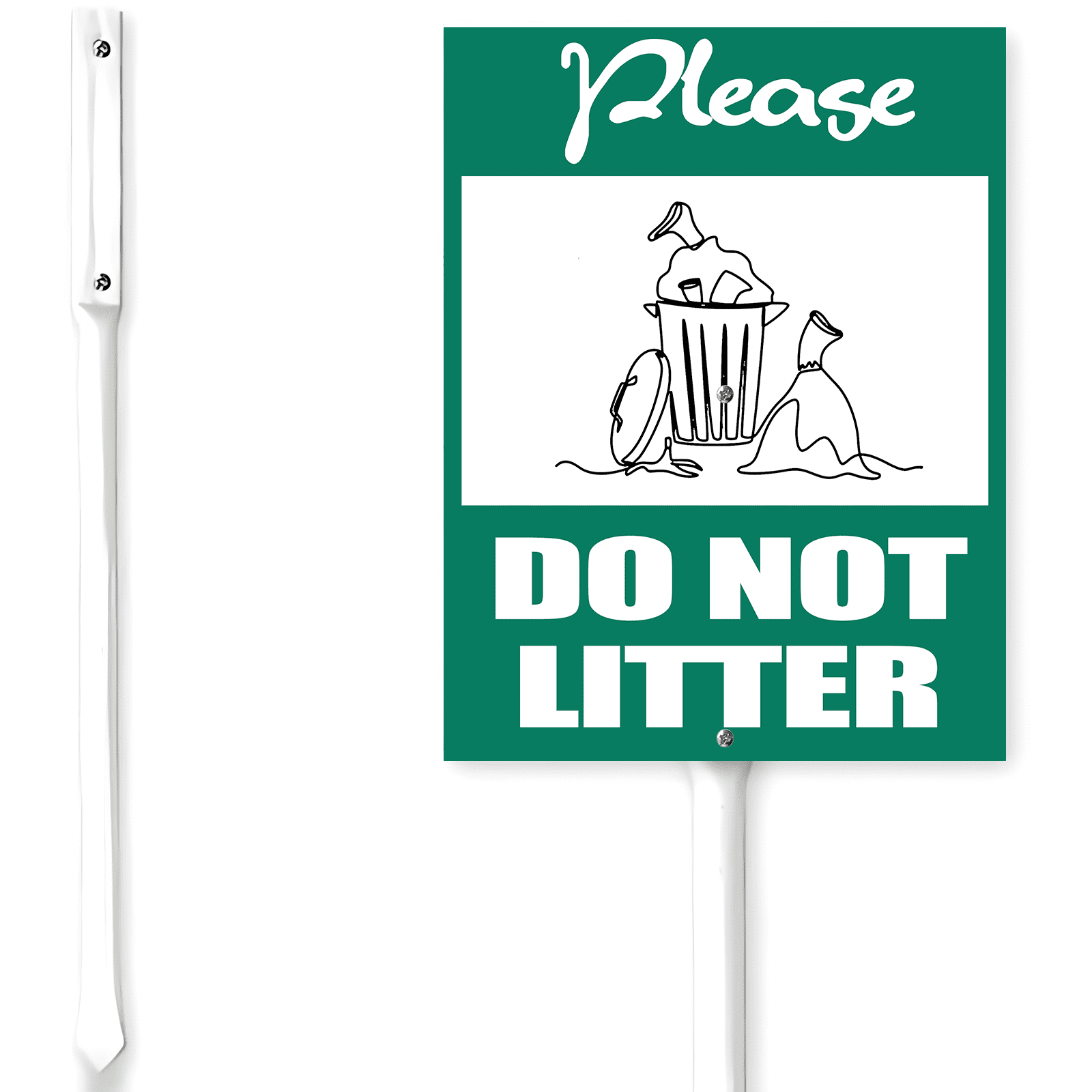 Kurmntregon No Littering Sign With Stake Do Not Litter Yard Sign For ...