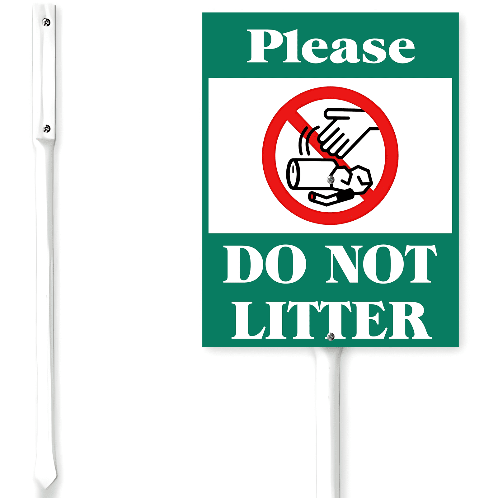Kurmntregon No Littering Sign With Stake Do Not Litter Yard Sign For ...