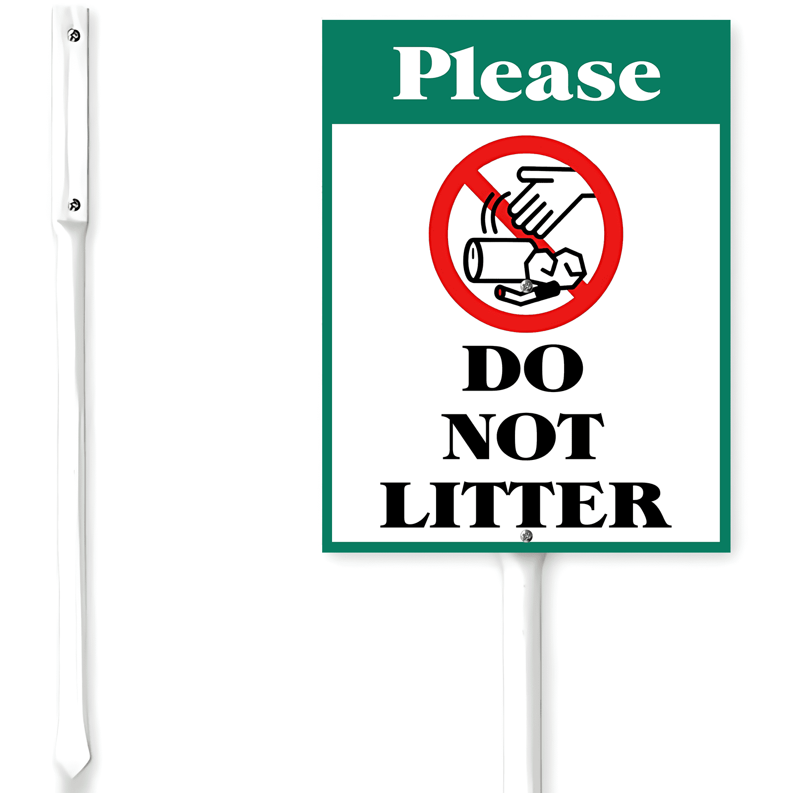 Kurmntregon No Littering Sign With Stake Do Not Litter Yard Sign For ...