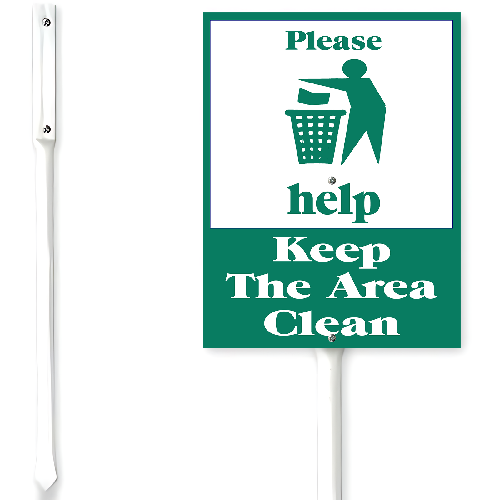 Kurmntregon No Littering Sign With Stake Keep The Area Clean Yard Sign ...