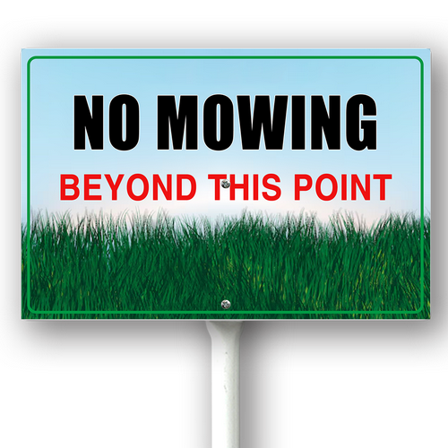 Kurmntregon No Mowing Sign With Stake No Mow May Yard Sign For Lawn No ...