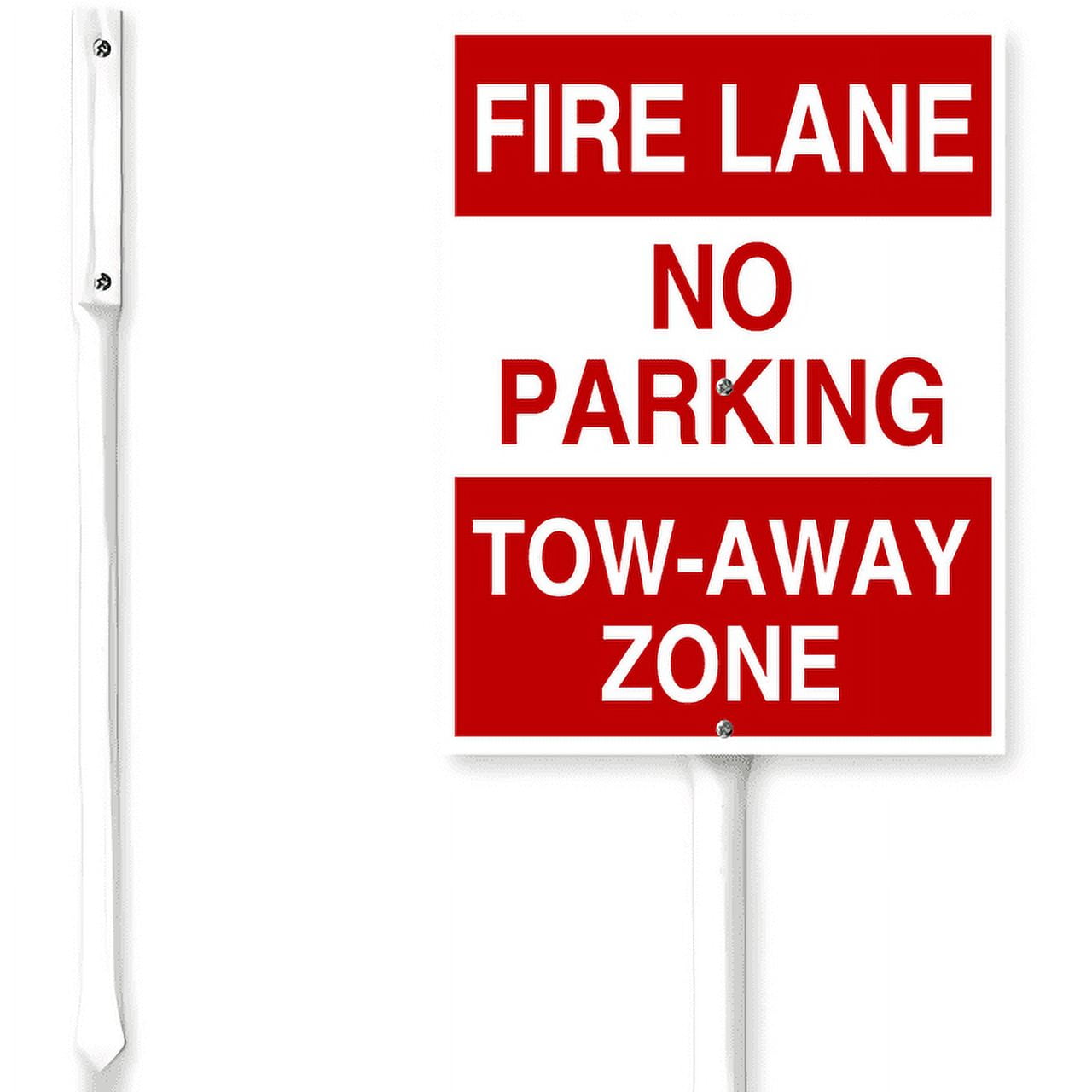 Kurmntregon No Parking Fire Lane Sign With Stake No Parking Sign For ...