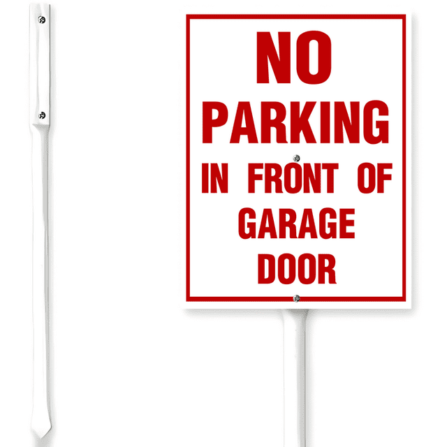 Kurmntregon No Parking In Front Of Garage Door Sign With Stake Reserved ...