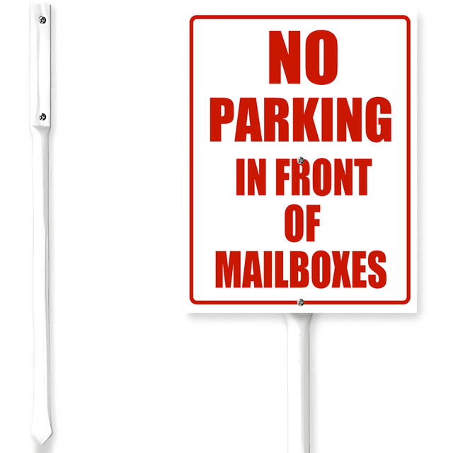 Kurmntregon No Parking In Front Of Mailboxes Sign With Stake No Parking ...