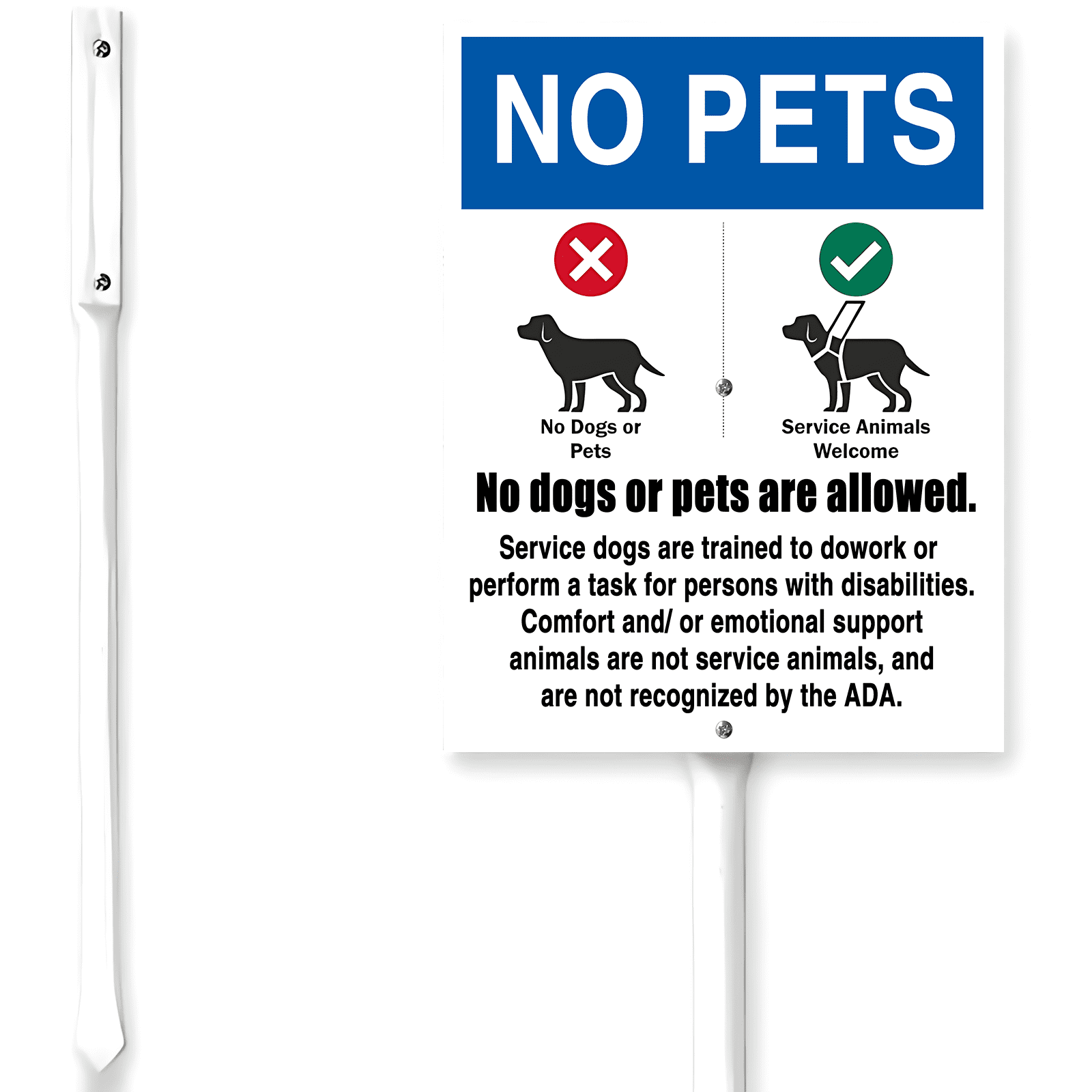 Kurmntregon No Pets Sign With Stake Caution Warning Sign 320 ...